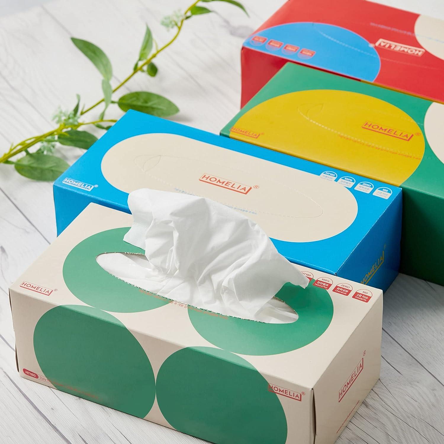 HOMELIA Facial Tissues Box 720 Tissues - Soft Tissue Paper - 4 Flat ...