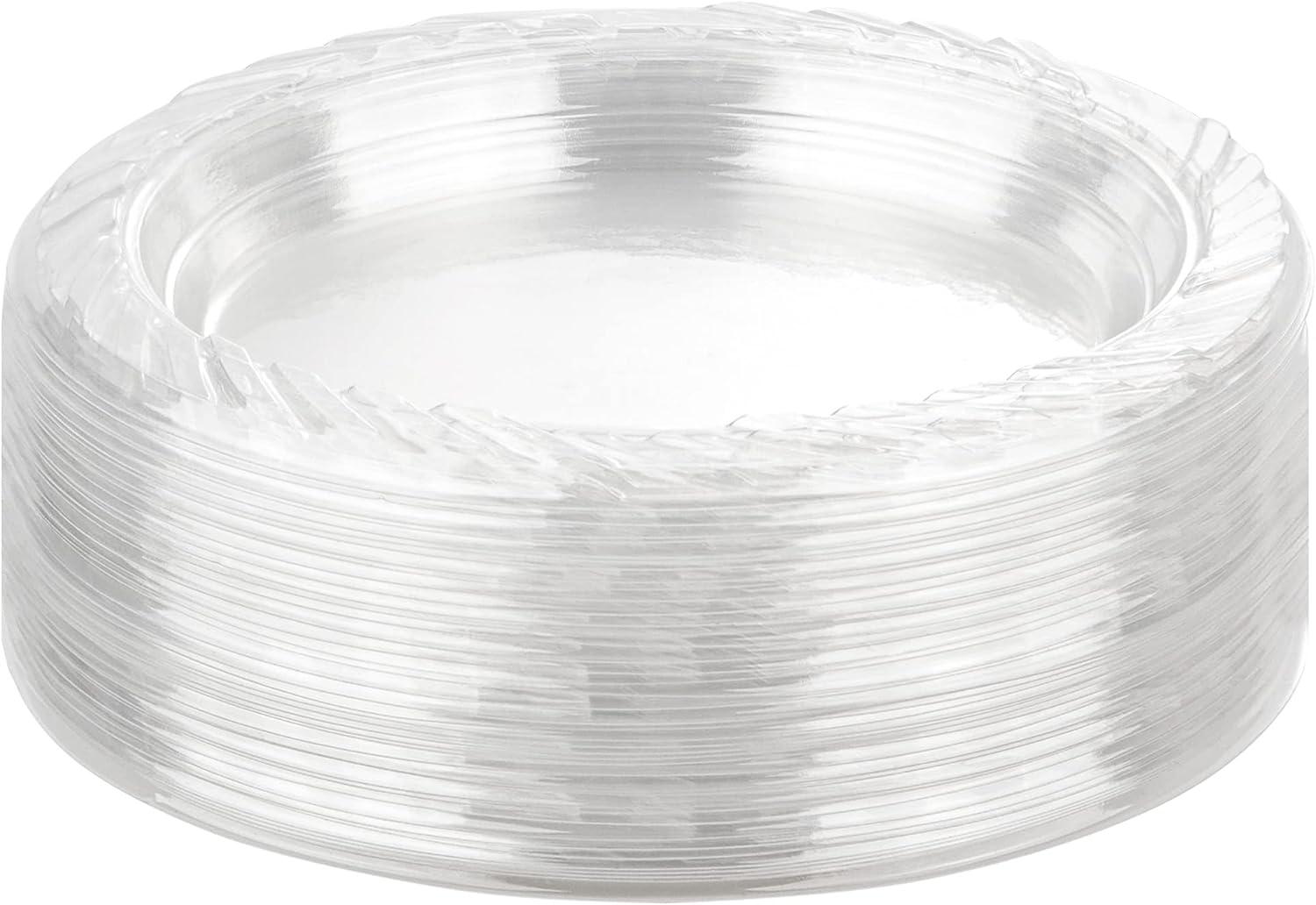 Stock Your Home 6-Inch Clear Plastic Dessert Plates (120 Pack ...
