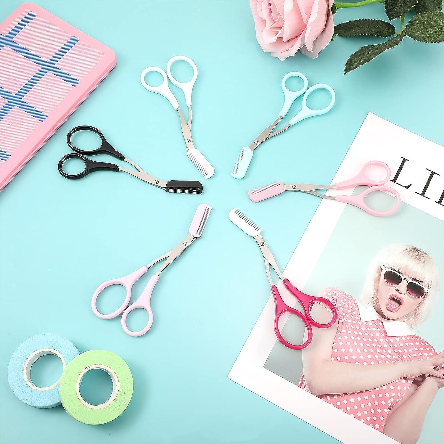 6-Piece Stainless Steel Eyebrow Scissors and Comb Set for Precise ...