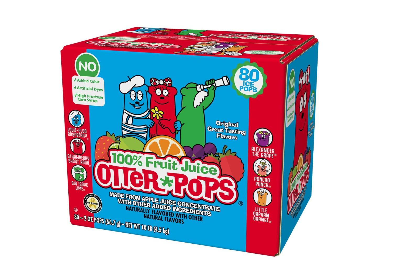 Otter Pops 100% Juice Clean Label Freezer Pops 80 CT | Buy Now with ...