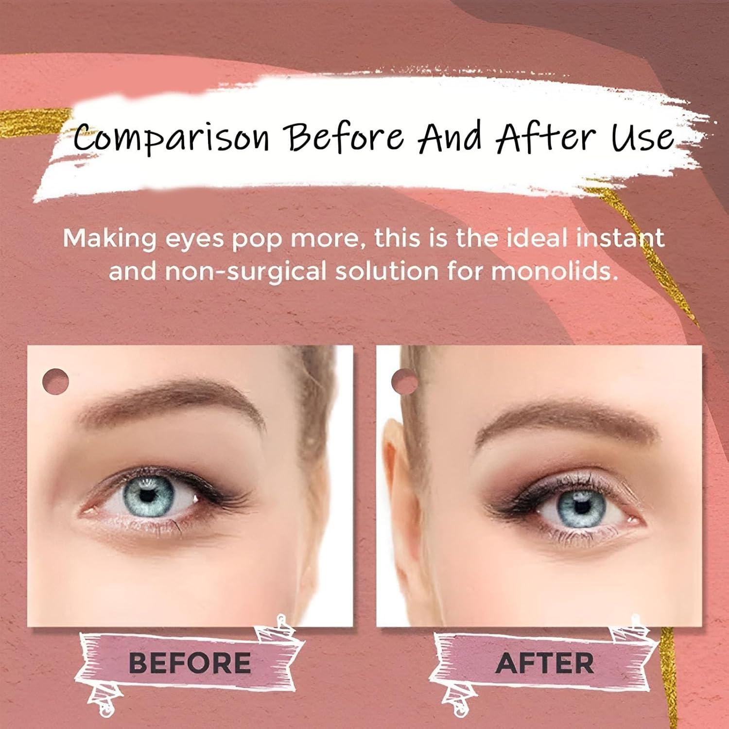 VuioYRG Glue-Free Double Eye Slide Stickers - Invisible Lifting Strips ...