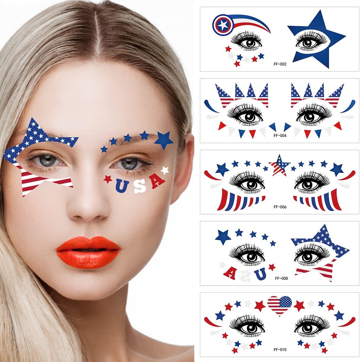 Red White And Blue Face Paint Ideas