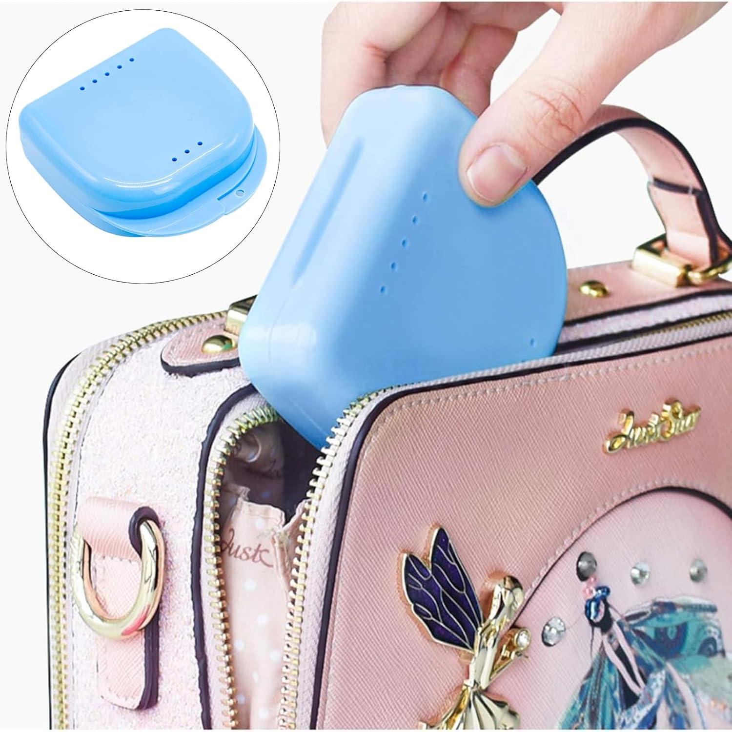 Dnom Dose of Glitter Retainer Box - 4 Pieces Clip Box for Dentures ...