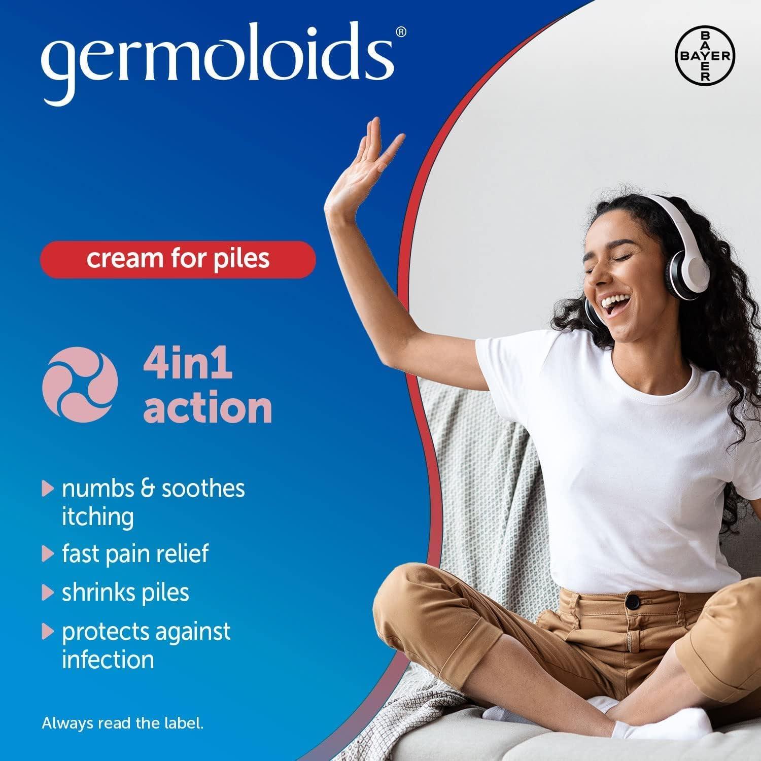 Germoloids Haemorrhoid Cream with Anaesthetic - 55g Pack for Pain ...