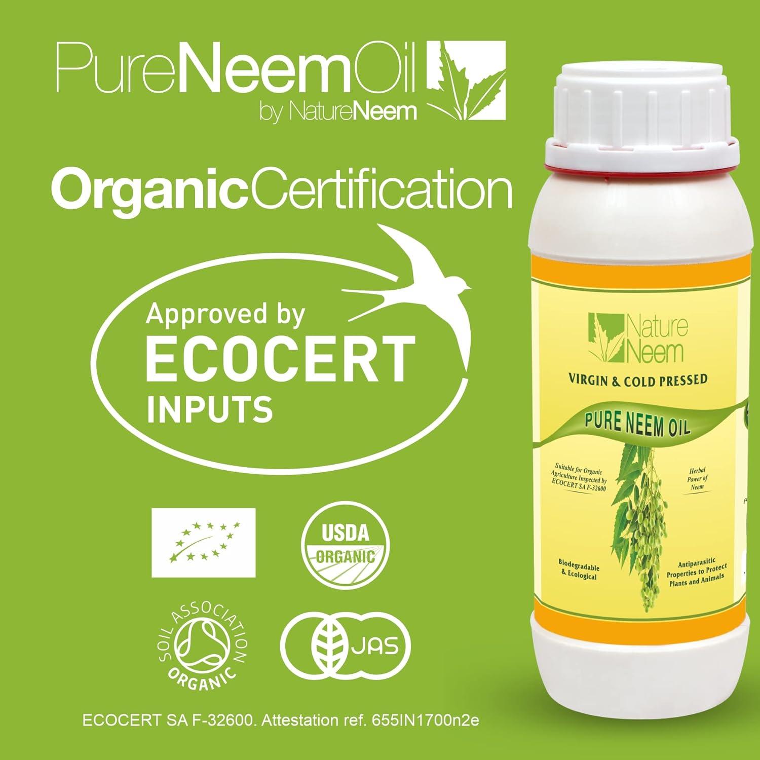 Buy Pure Neem Oil 500ml - Cold Pressed 100% Natural & Organic ...