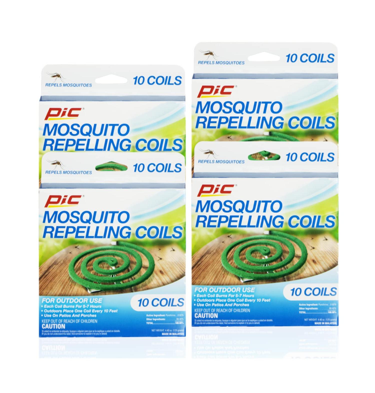 PIC Mosquito Repelling Coils 10 Count Box - 4 Pack (40 Coils Total ...