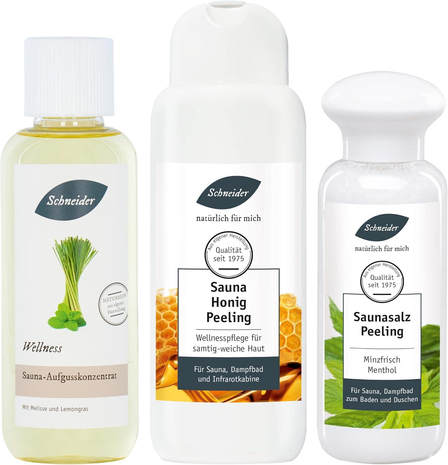 Saunabedarf Schneider Sauna Set for Connoisseurs - 250ml Infusion 300g ...