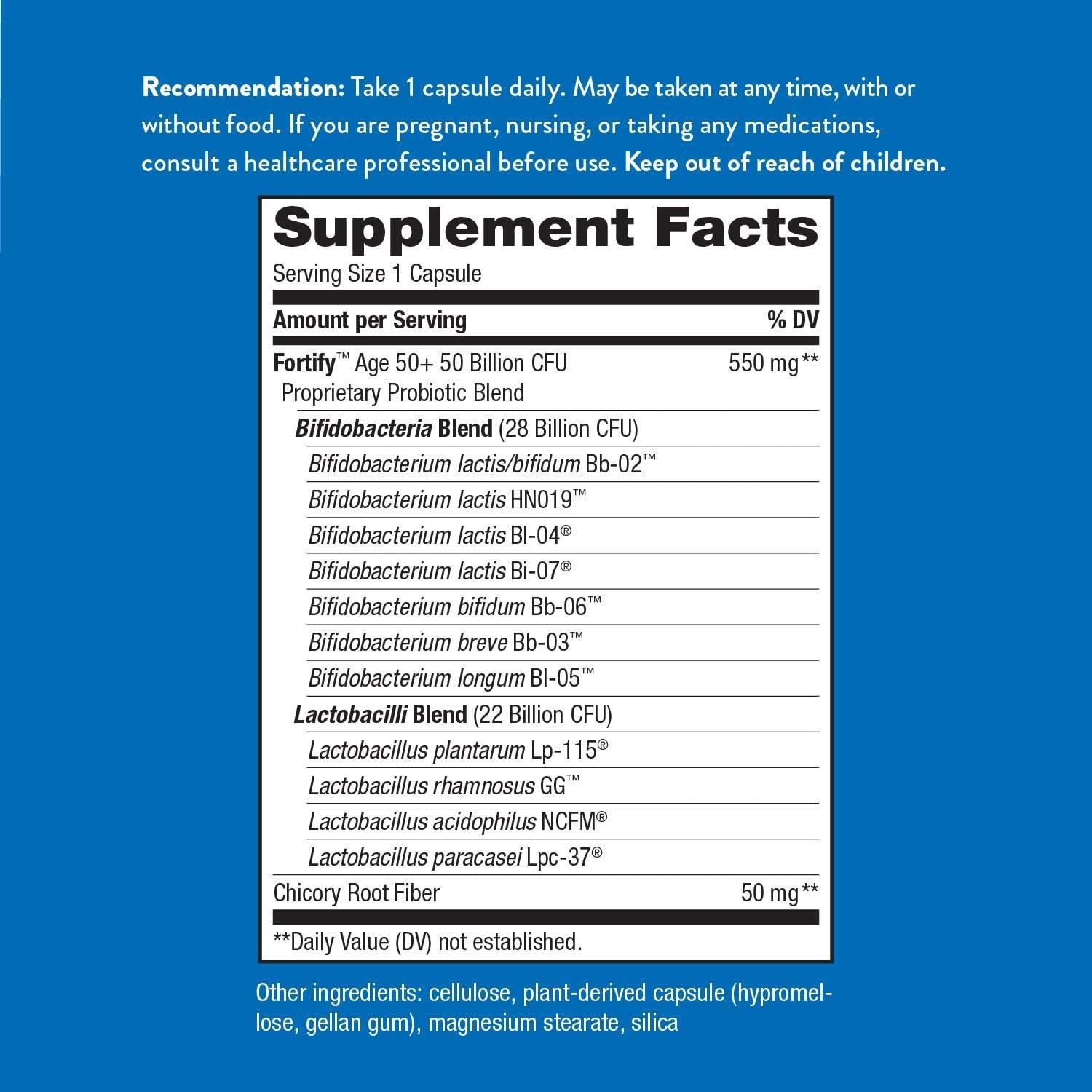 Natureâ€™s Way Fortify Extra Strength Probiotic 50 Billion - 30 ...