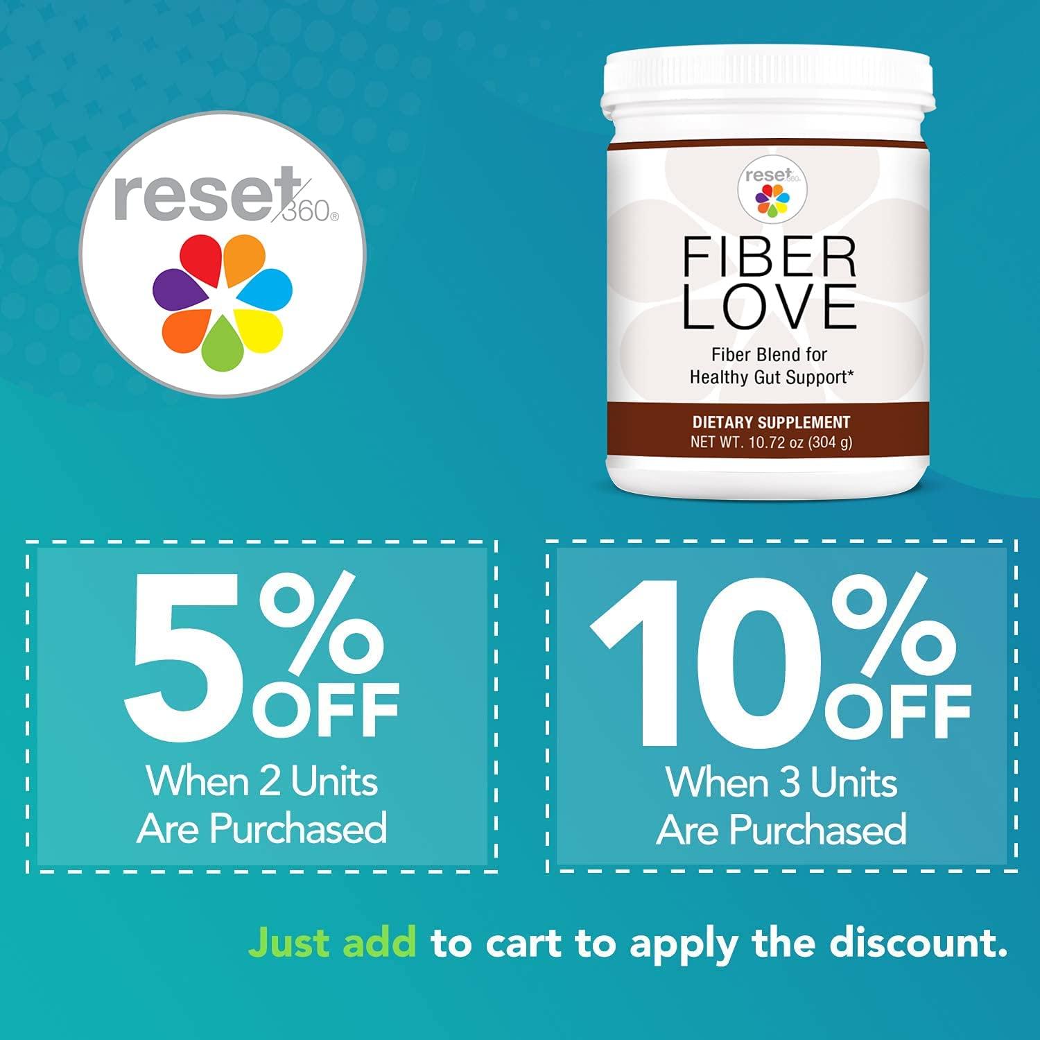 Reset360 Fiber Love Powder | Daily Bowel Regularity Support | 38 ...