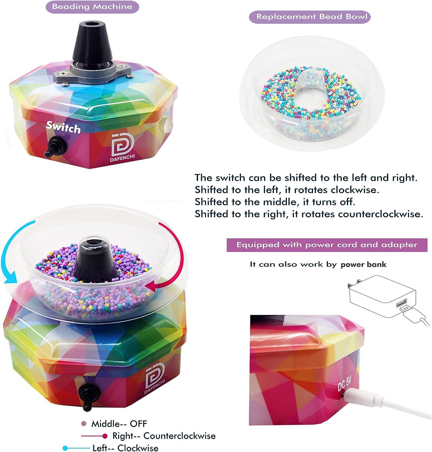 Electric Bead Spinner for Jewelry Making with Needles and Seed Bead Kit ...