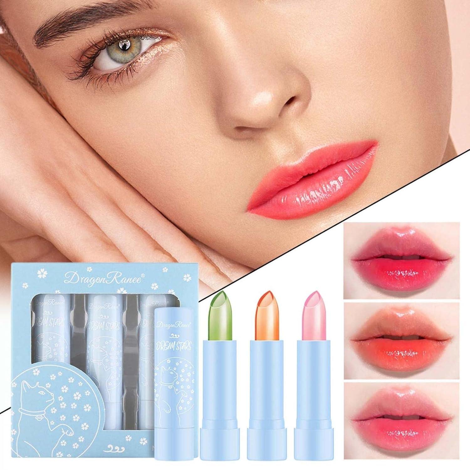 Color Changing Moisture Cream Lip Balm - Waterproof Long Lasting Multi ...