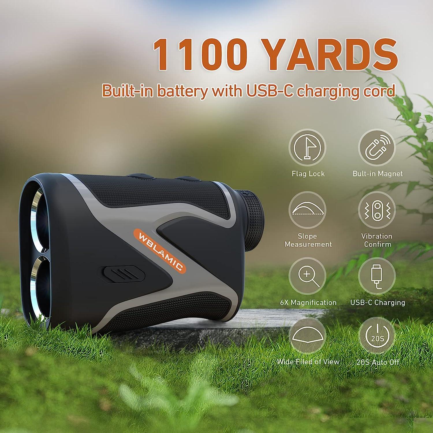 1100 Yards Golf Rangefinder with Slope & Type-C Recharging | Flag Lock ...