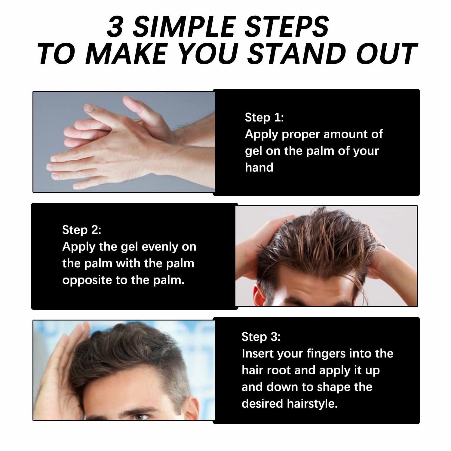 XIAJIN Hair Gel Pomade for Men - Natural Ocean Scent - 24 Hour Hold ...