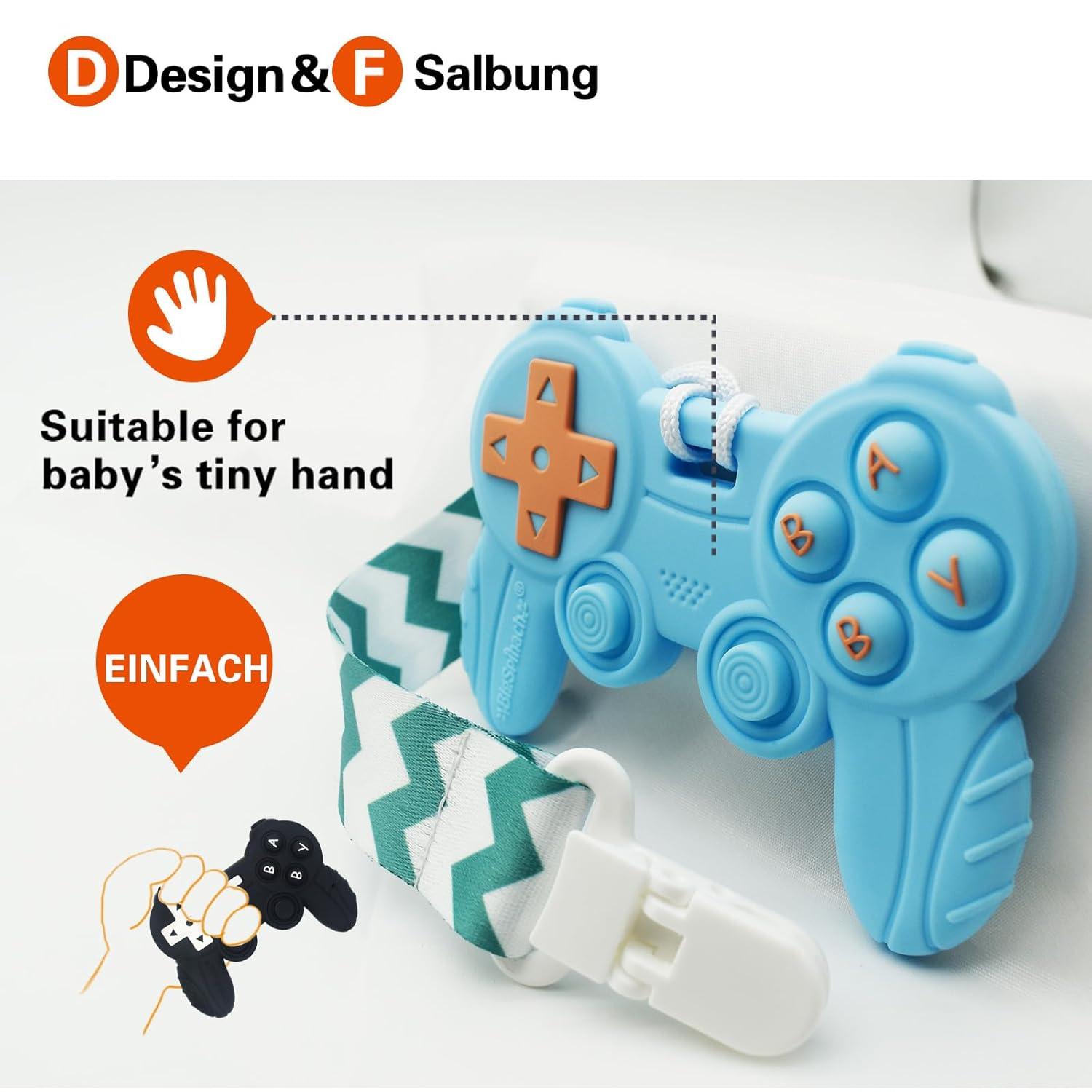 Game Controller Baby Teething Toy - Blue | Fun & Safe Teething Relief ...