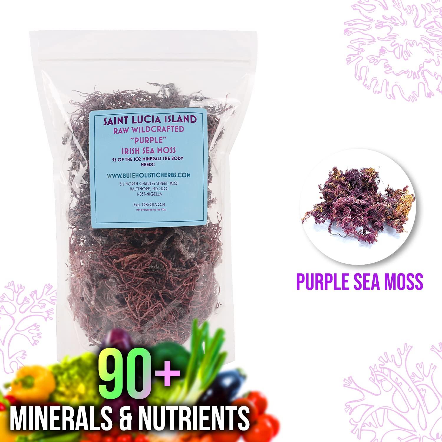 Dr Sebi Inspired Purple Irish Sea Moss - Organic Raw 8 oz | Enriched ...