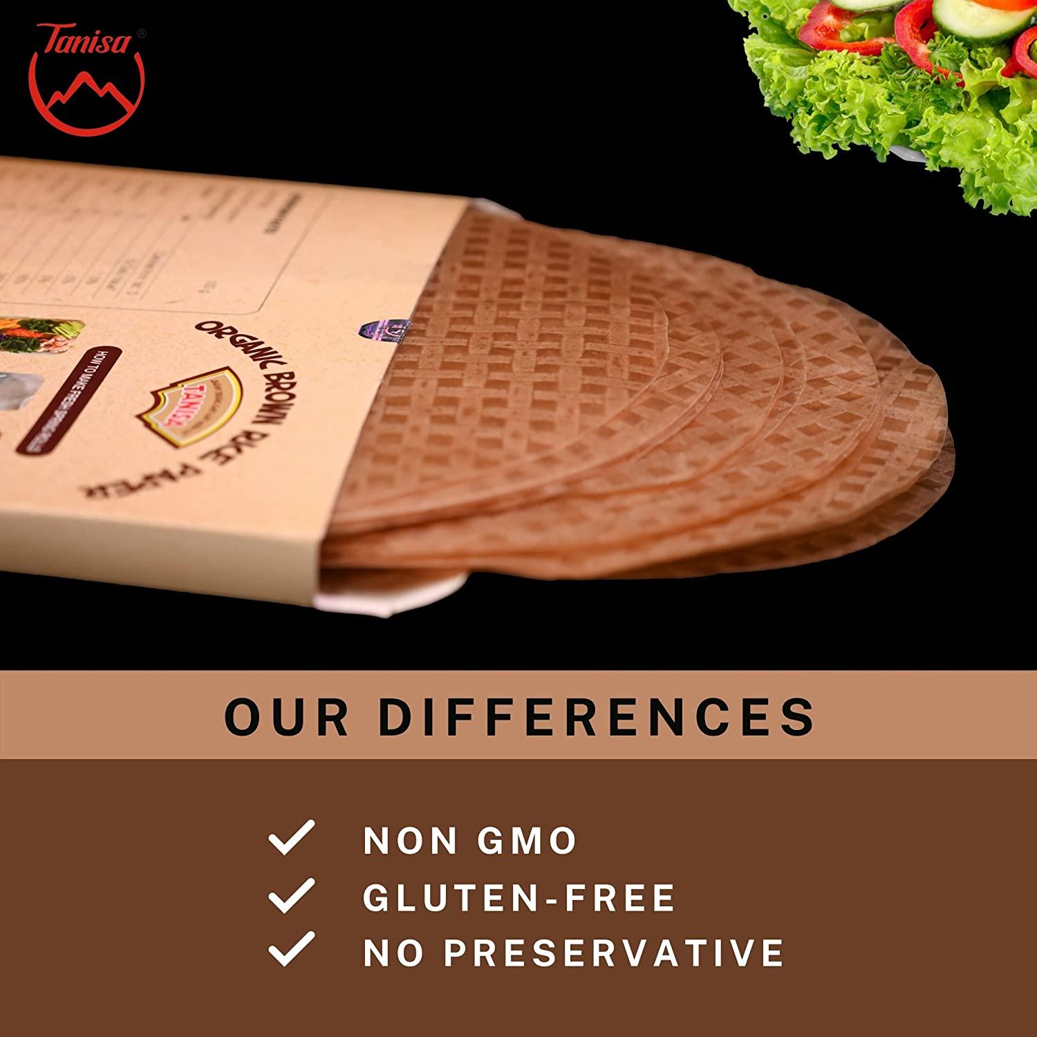 TANISA Organic Brown Rice Paper Wrapper - Gluten Free Spring Roll ...