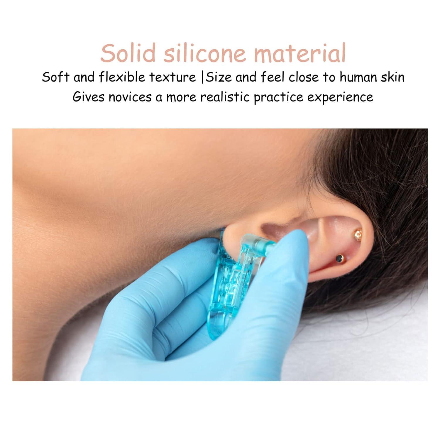 Realistic Silicone Ear Model for Earrings | Reusable Flexibility | Dark ...