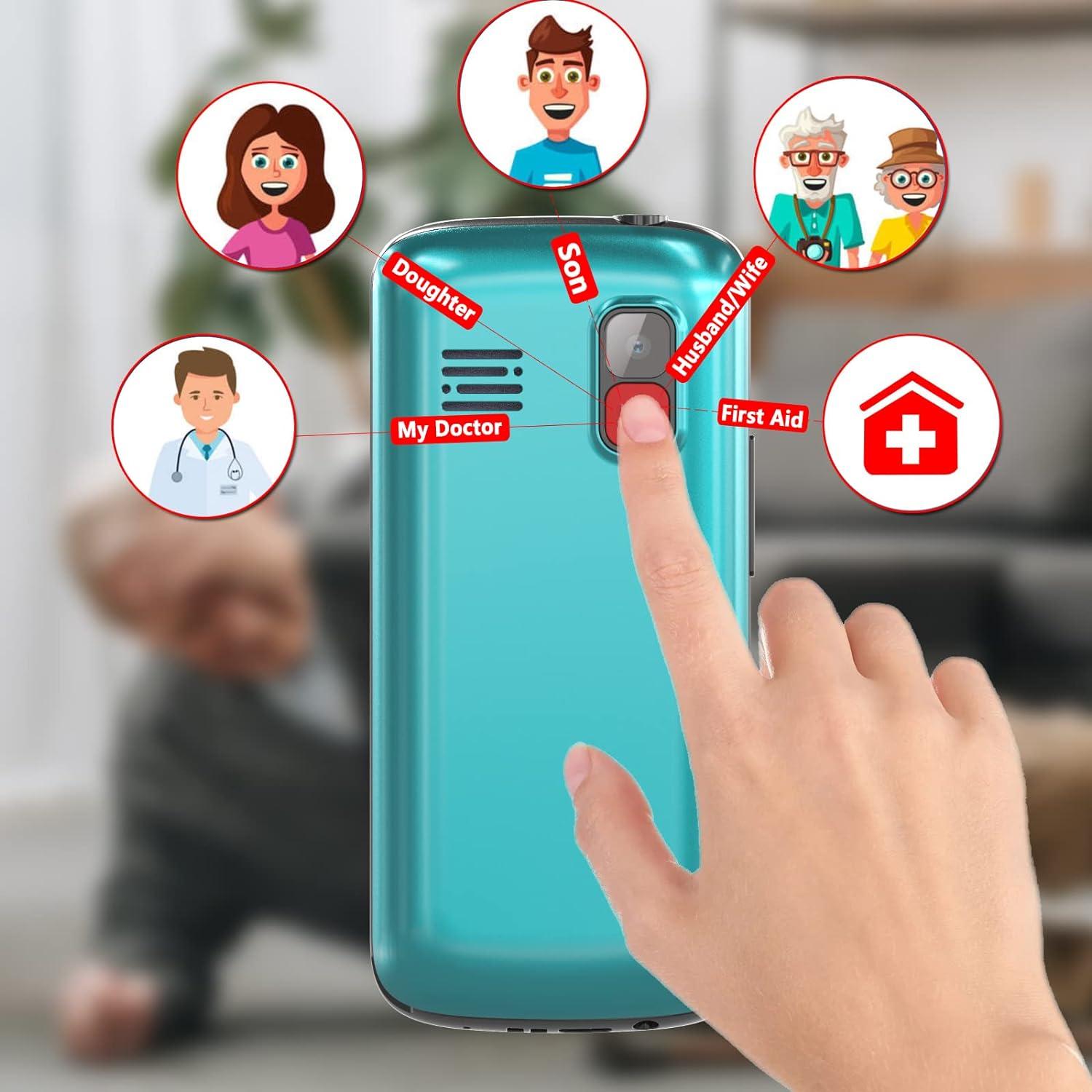 Uleway Big Button Mobile Phone for Elderly | Dual Sim Unlocked | SOS ...