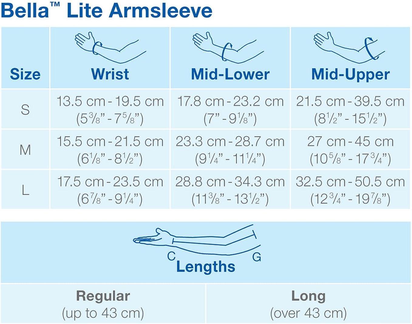 Jobst Bella Lite 15-20 Compression Arm Sleeve | Beige | Small Long ...