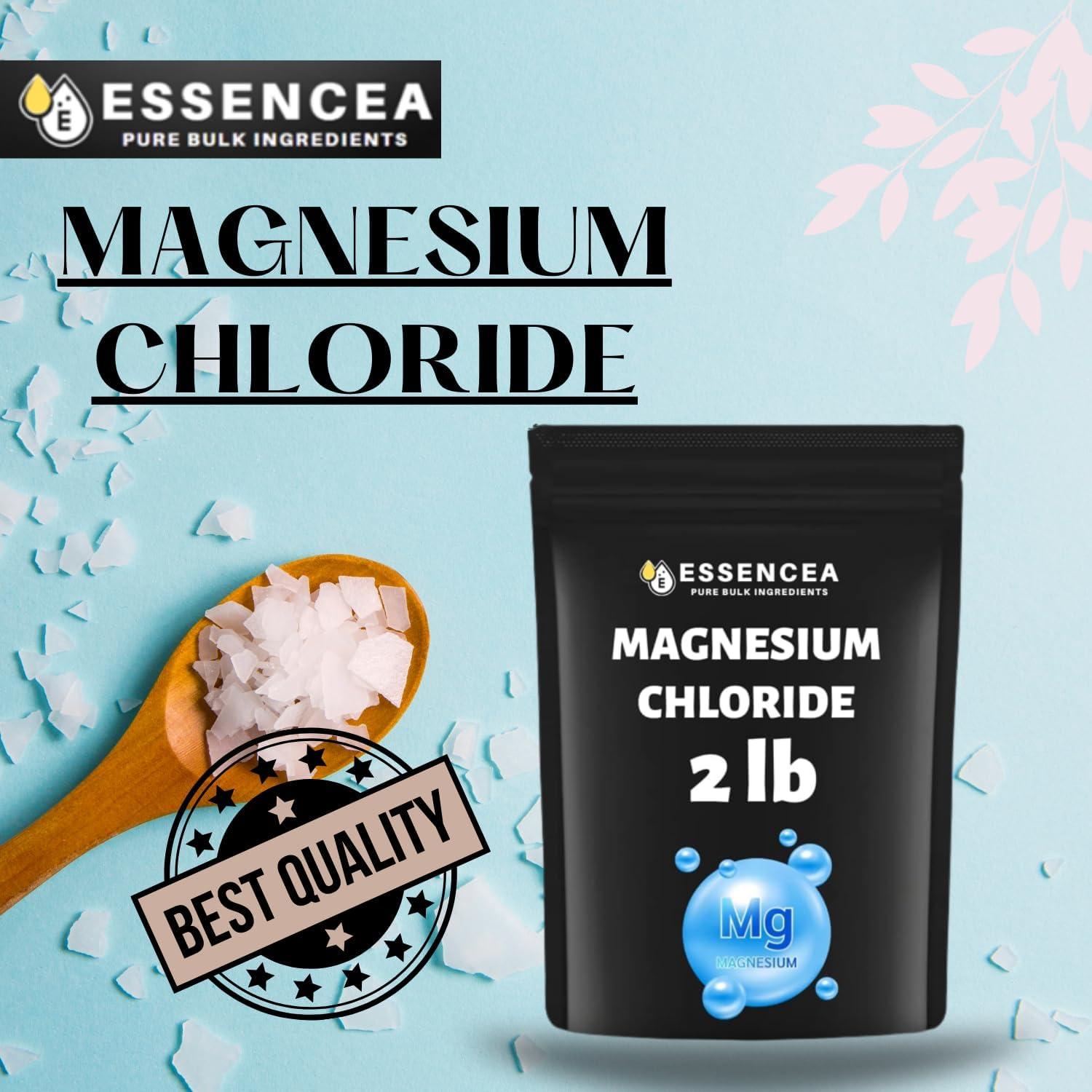 Essencea Pure Bulk Magnesium Chloride 2lb Powder | Magnesium Supplement ...