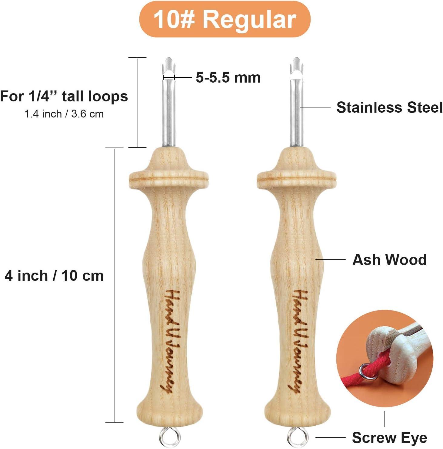 Wool Queen 10 Regular Beech Wooden Handle Punch Needle Rug Hooking Tool ...