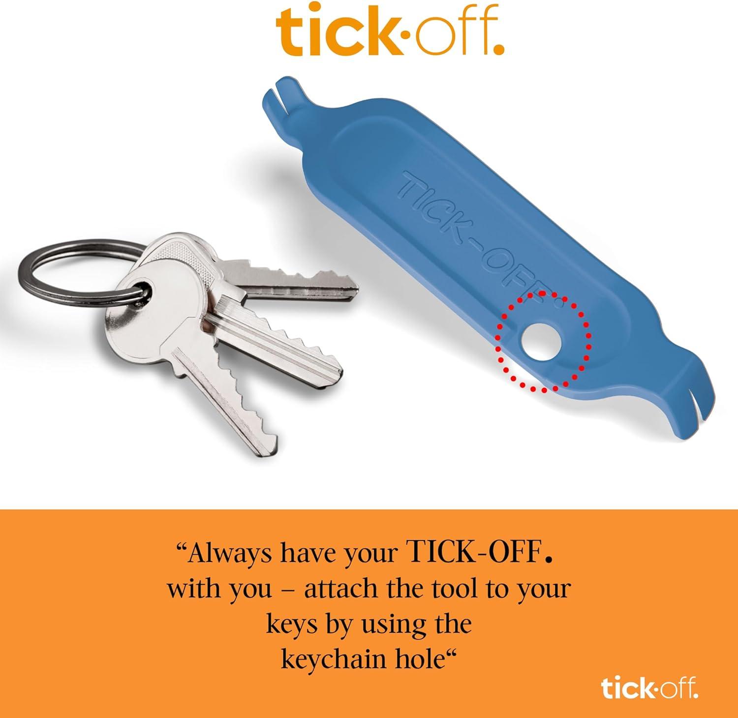 tick-off Patented Tick Tweezers Human Tick Remover with 2 Sizes Tick ...