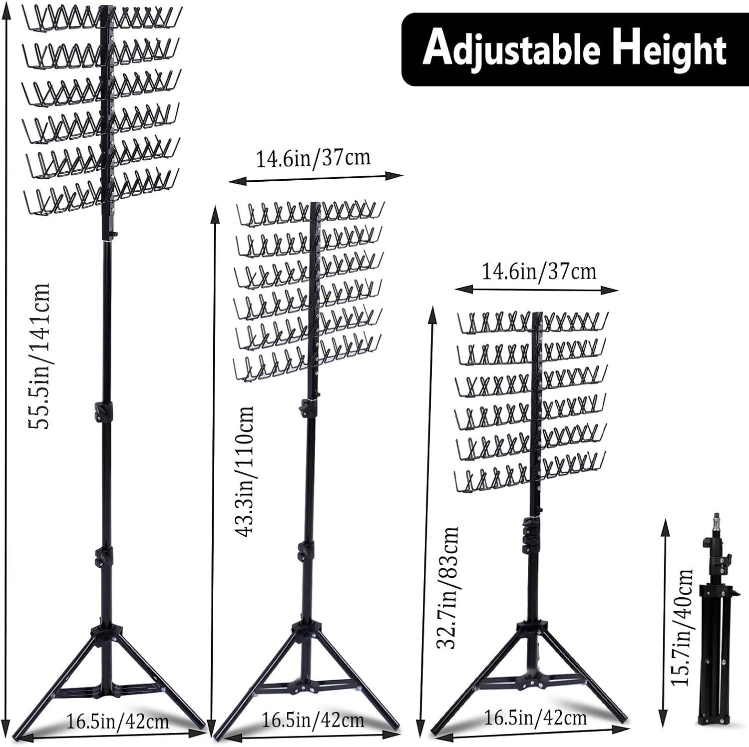 Mydio 120 Peg Braiding Hair Rack Adjustable Hair Extension Holder Hair ...