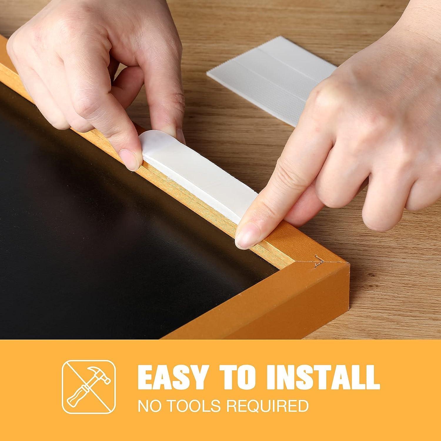40 Pairs (80 Strips) Heavy Duty Picture Hanging Strips - Removable Hook ...