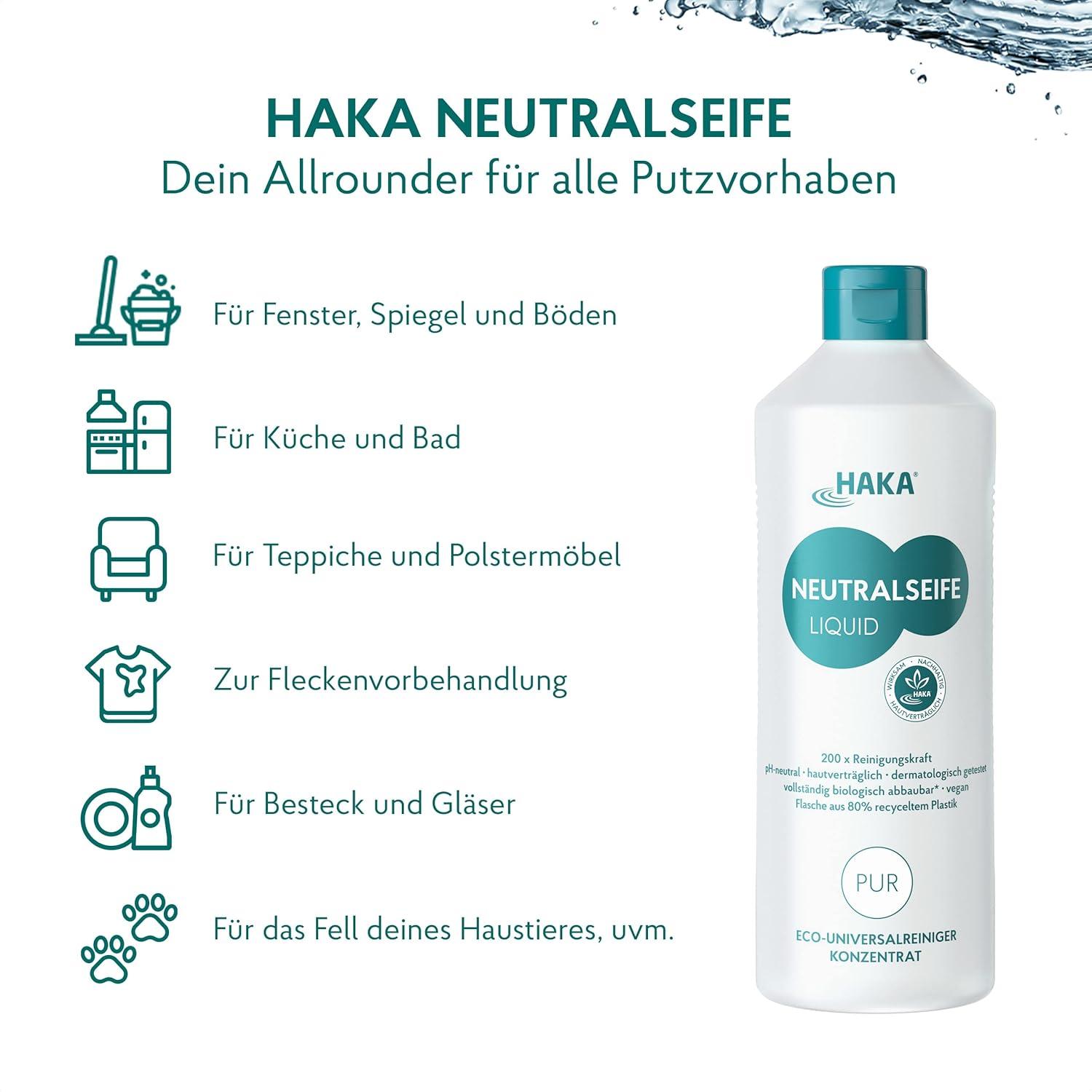 HAKA Neutral Soap Liquid - pH-Neutral All-Purpose Cleaner 200 ...