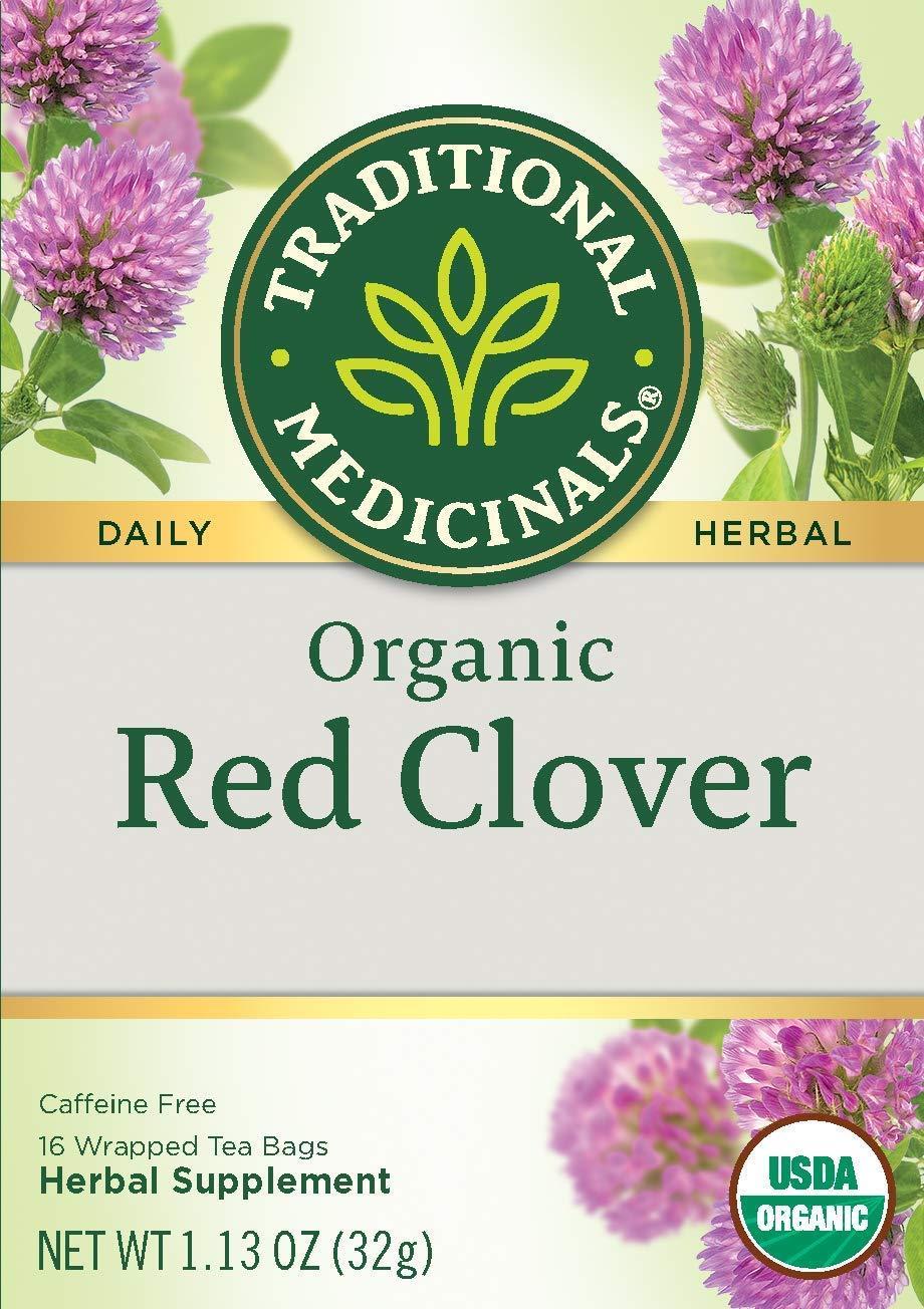 Organic Red Clover Herbal Tea - 16 Tea Bags (Pack of 6) | Traditional ...