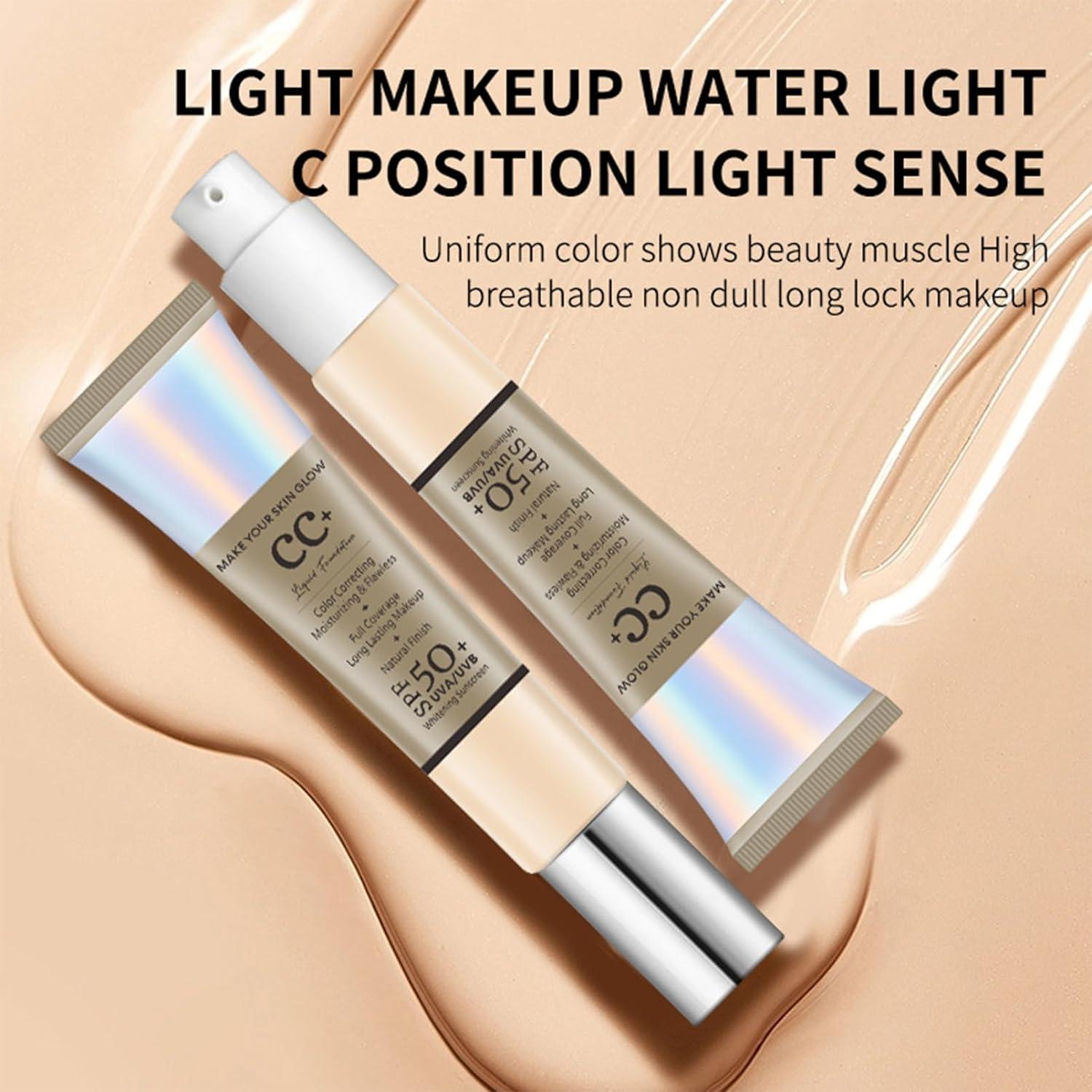 CC Cream Foundation SPF 50+ Anti-Redness Brightening Medium Tone ...