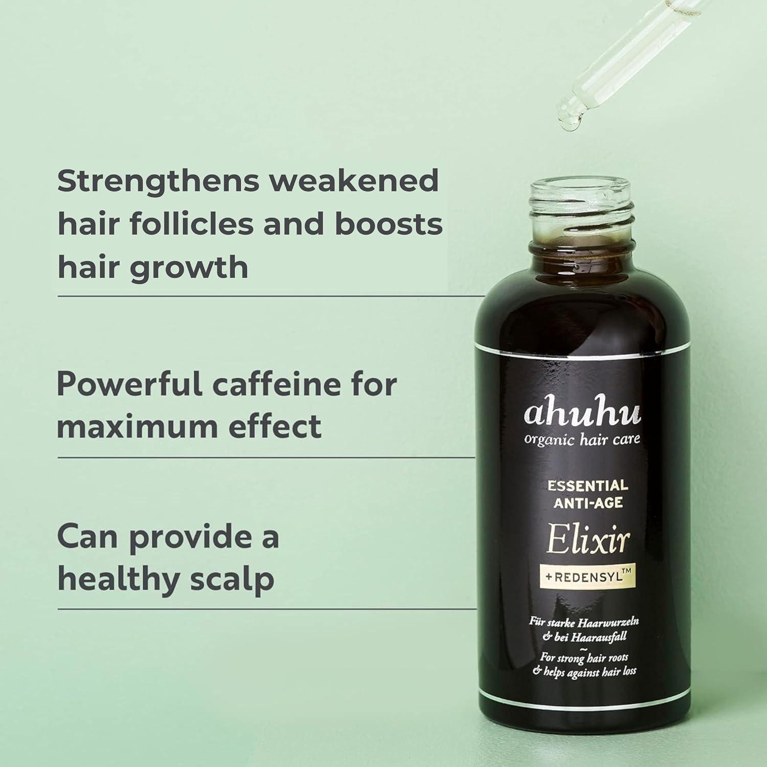 ahuhu ESSENTIAL ANTI-AGE Elixir with caffeine & redensyl (100ml ...