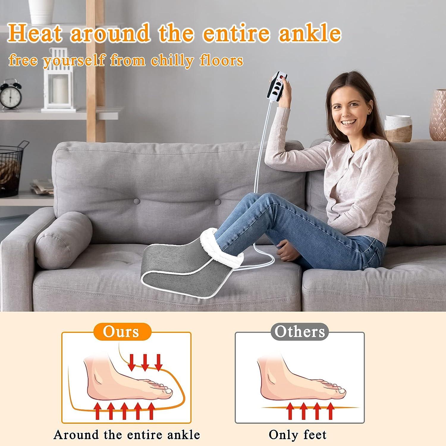 Foot Warmer - Double-Side Heating Electric Heated Foot Warmers for Men ...