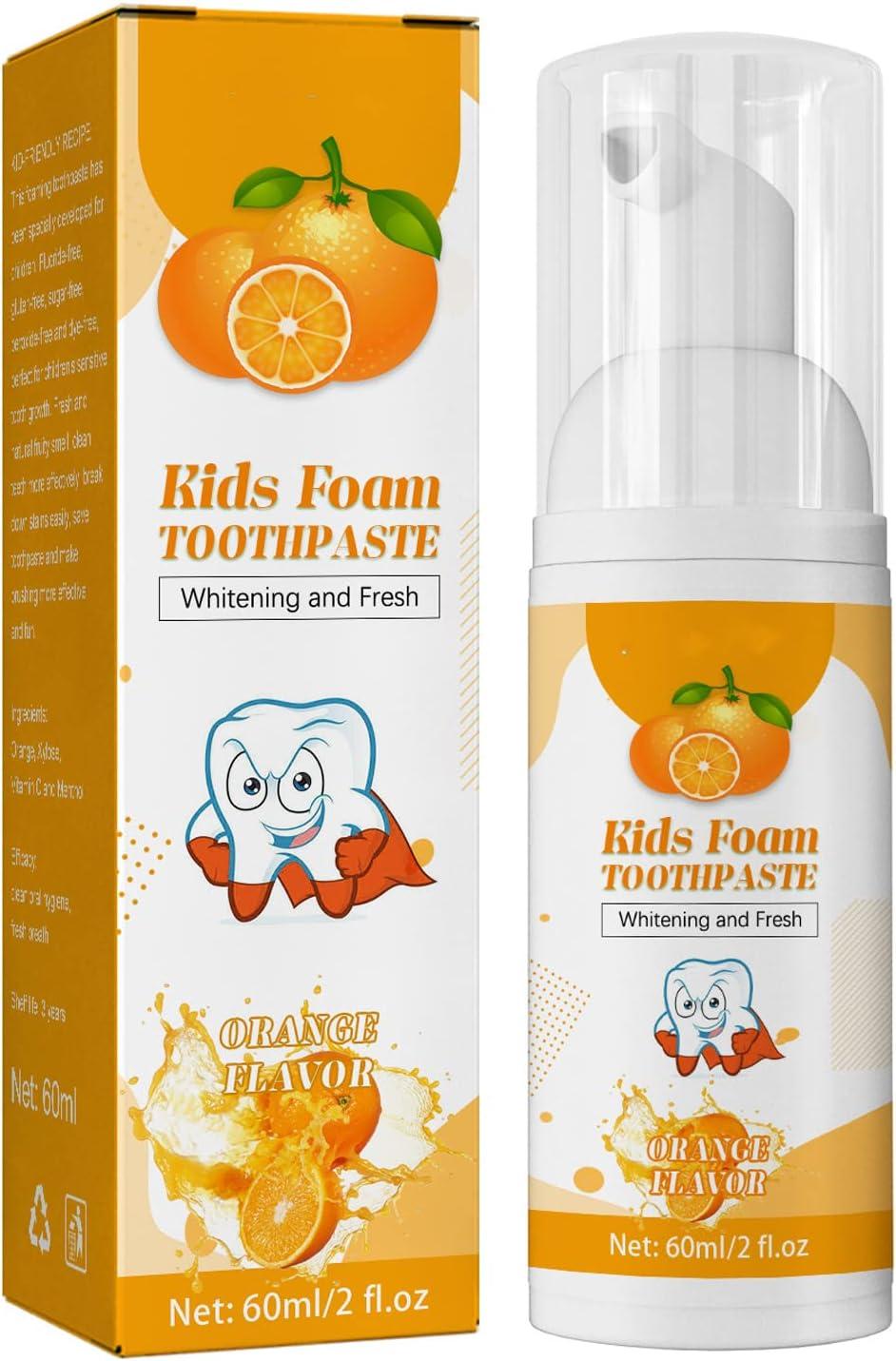 Buy 60ml Kids Foam Toothpaste - Low Fluoride Strawberry Flavor | Gentle Dental Care for Children ...