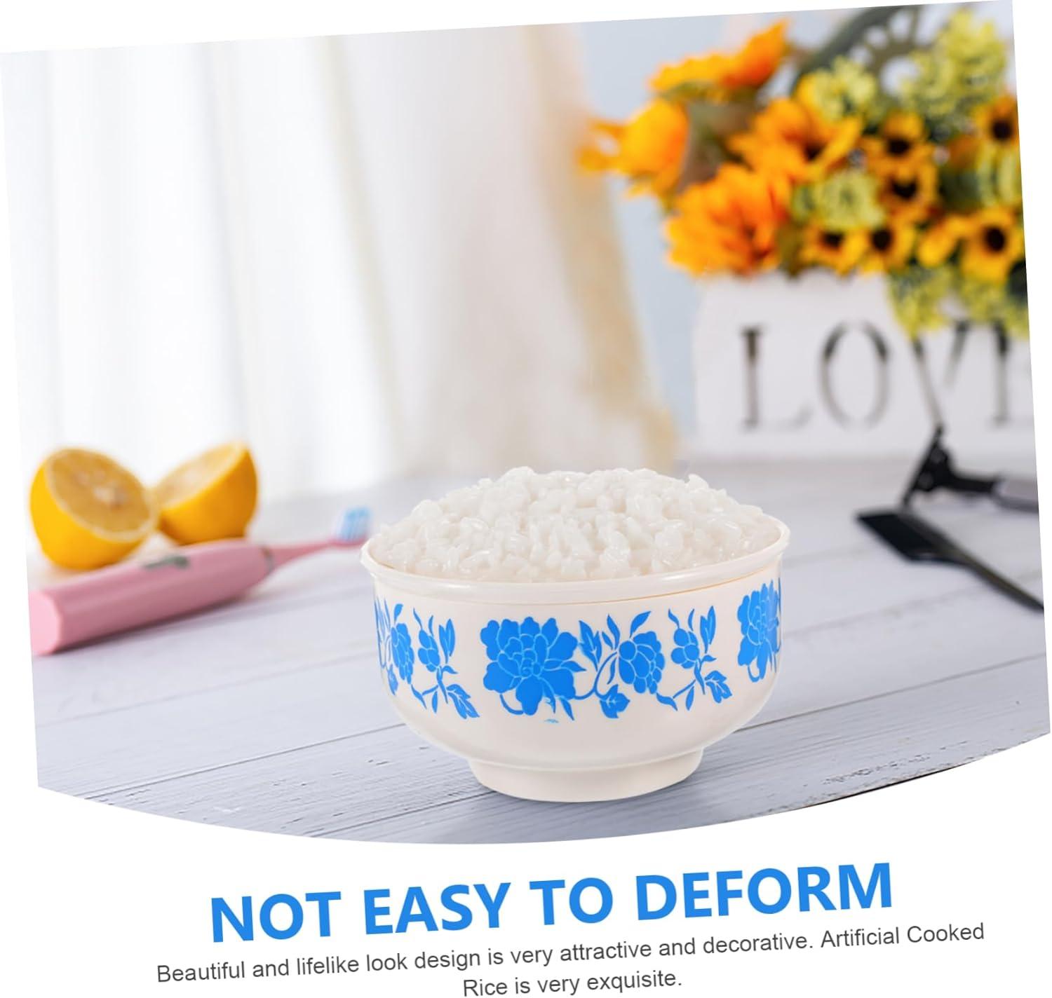ibasenice Simulated Rice Toys Models Food Simulation Cooked Rice Model ...