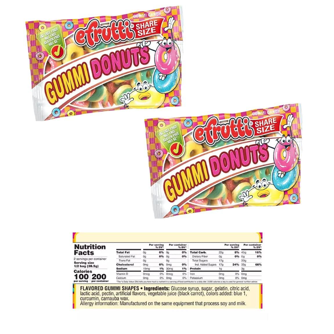 Soft Chewy Gummy Candy Donuts - 8-Pack Gummies | 1 Count (Pack of 8 ...
