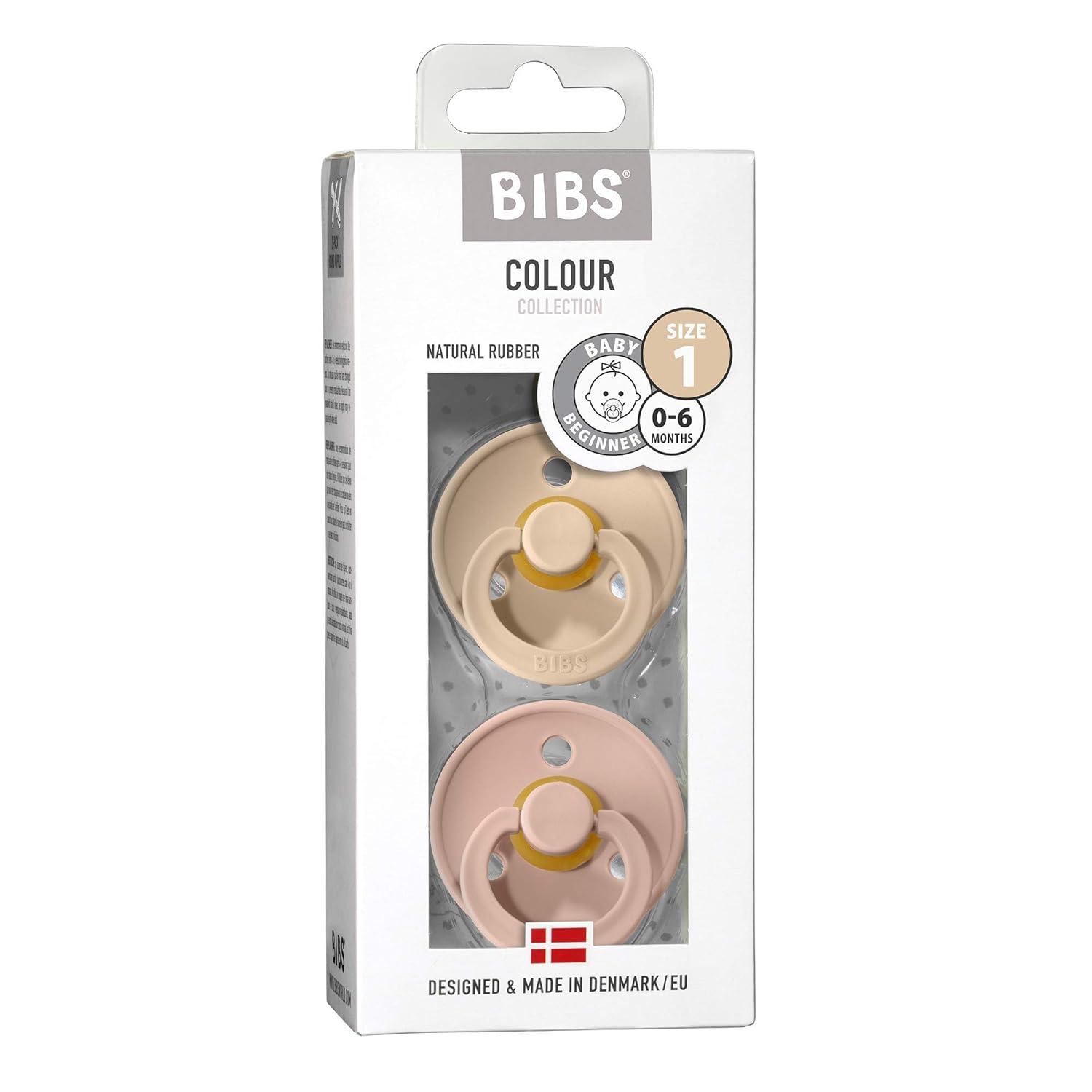 Bibs BPA-Free Natural Rubber Baby Pacifier | Made in Denmark | 0-6 ...
