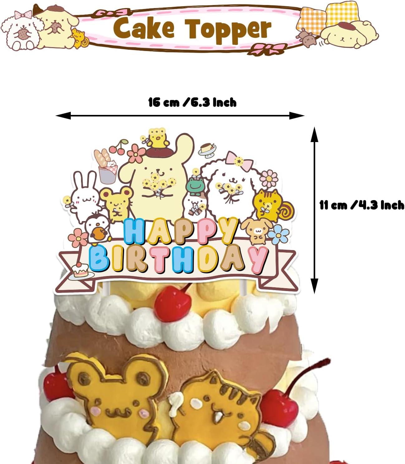 Pompompurin Cake Topper Puppy Purin Cupcake Topper Purin Dog Hanging ...