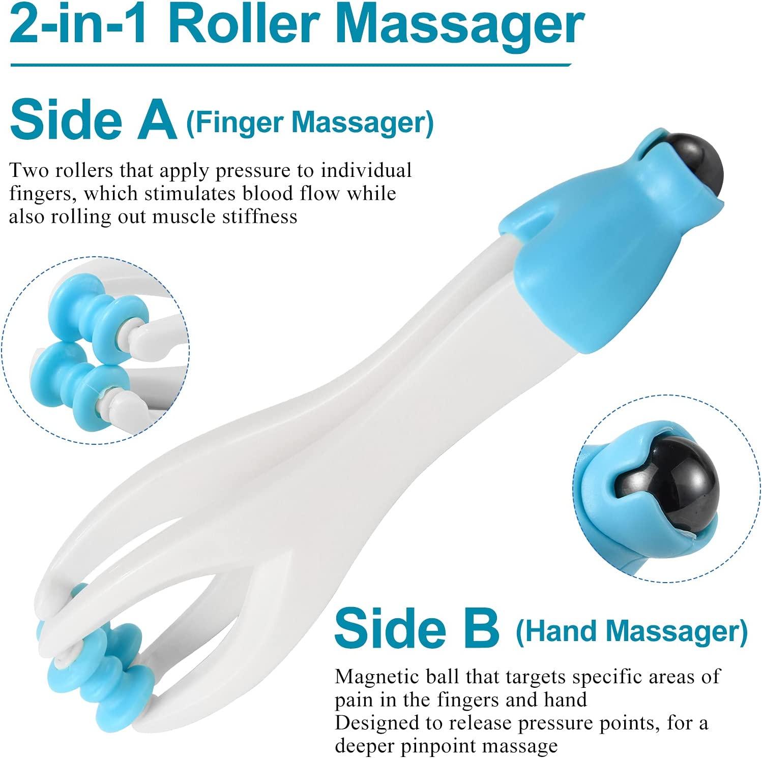 2PCS Finger Massager Dual Sided Hand Roller Tool for Arthritis, Carpal ...