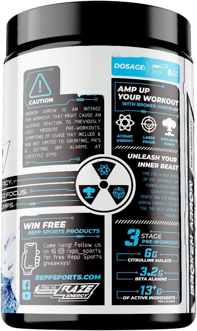REPP Sports Broken Arrow Extreme Pre-Workout - Hail Storm Flavor ...