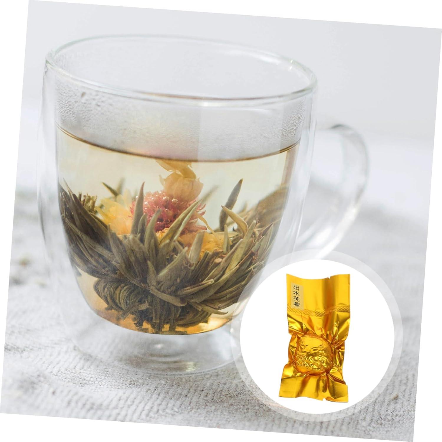 Warmhm 10pcs Chinese Flower Tea Green Tea with Flowers Wrapped Blooming ...