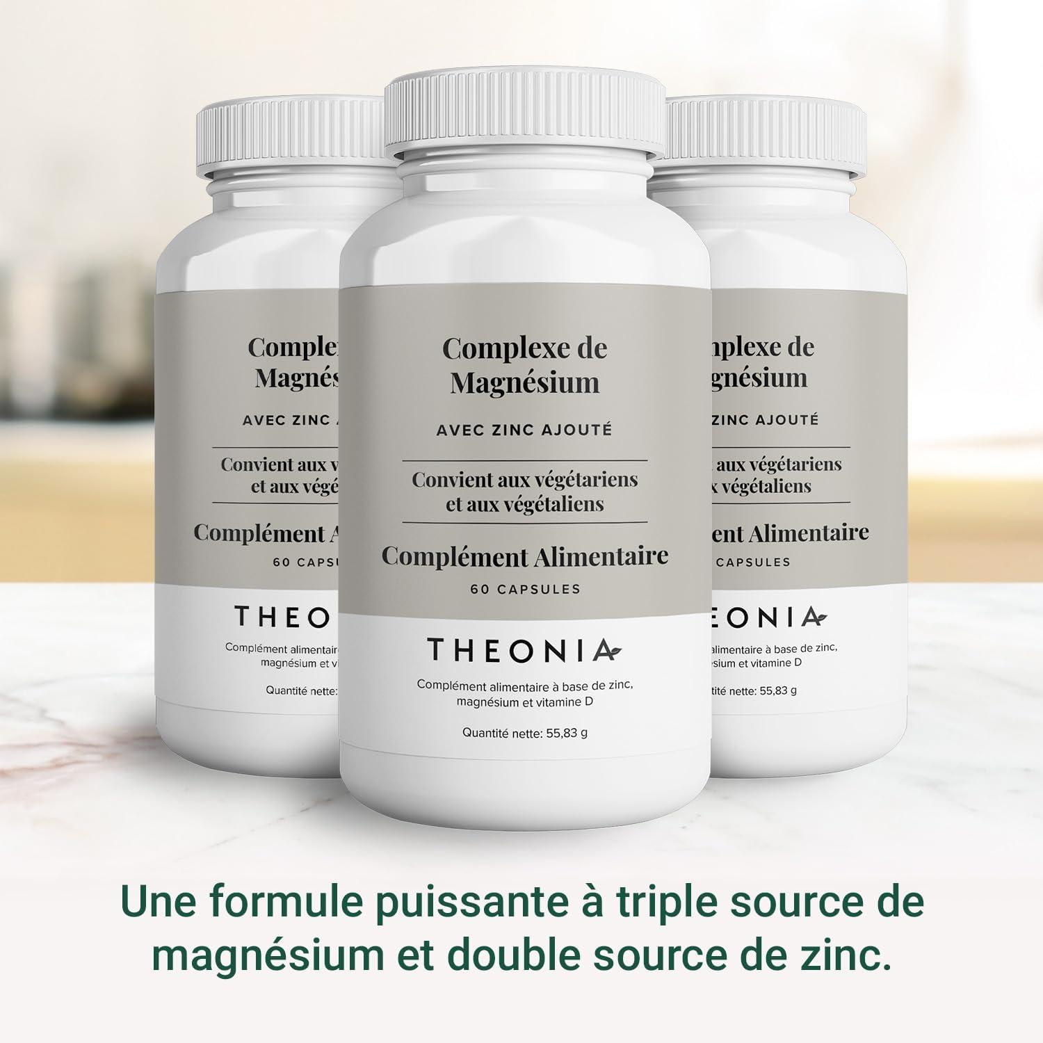 Theonia Magnesium Complex 205mg High Concentration Supplement with Zinc ...