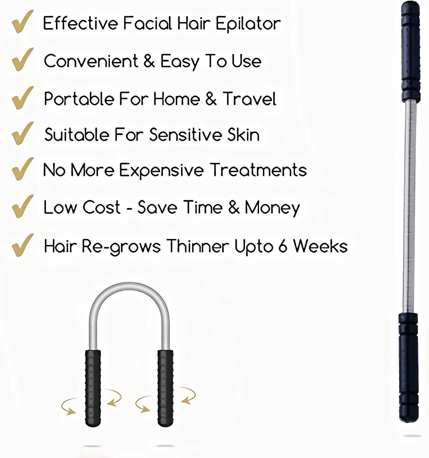 Mukazom Facial Hair Removal Spring Epilator for Women - Remove Hair on ...