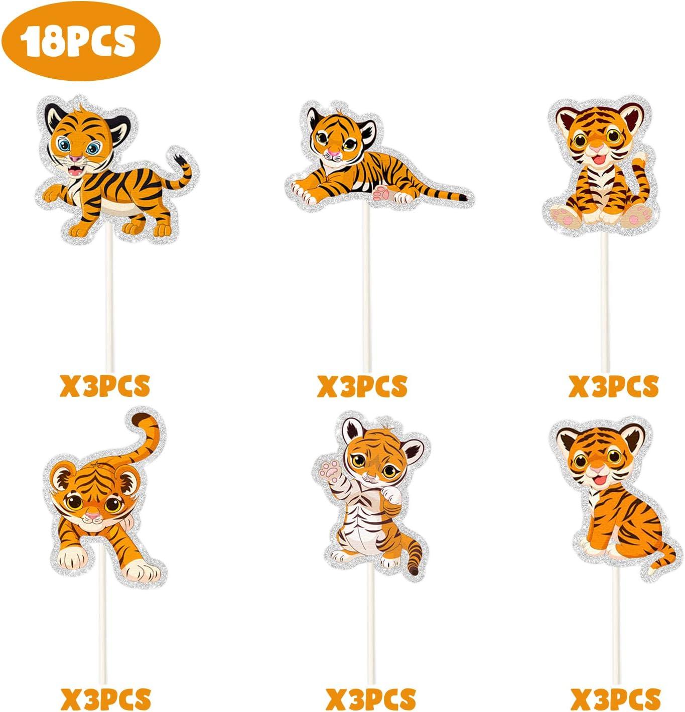Tiger Cupcake Topper Wild Tiger Animal Dessert Cake Topper - Wildlife ...