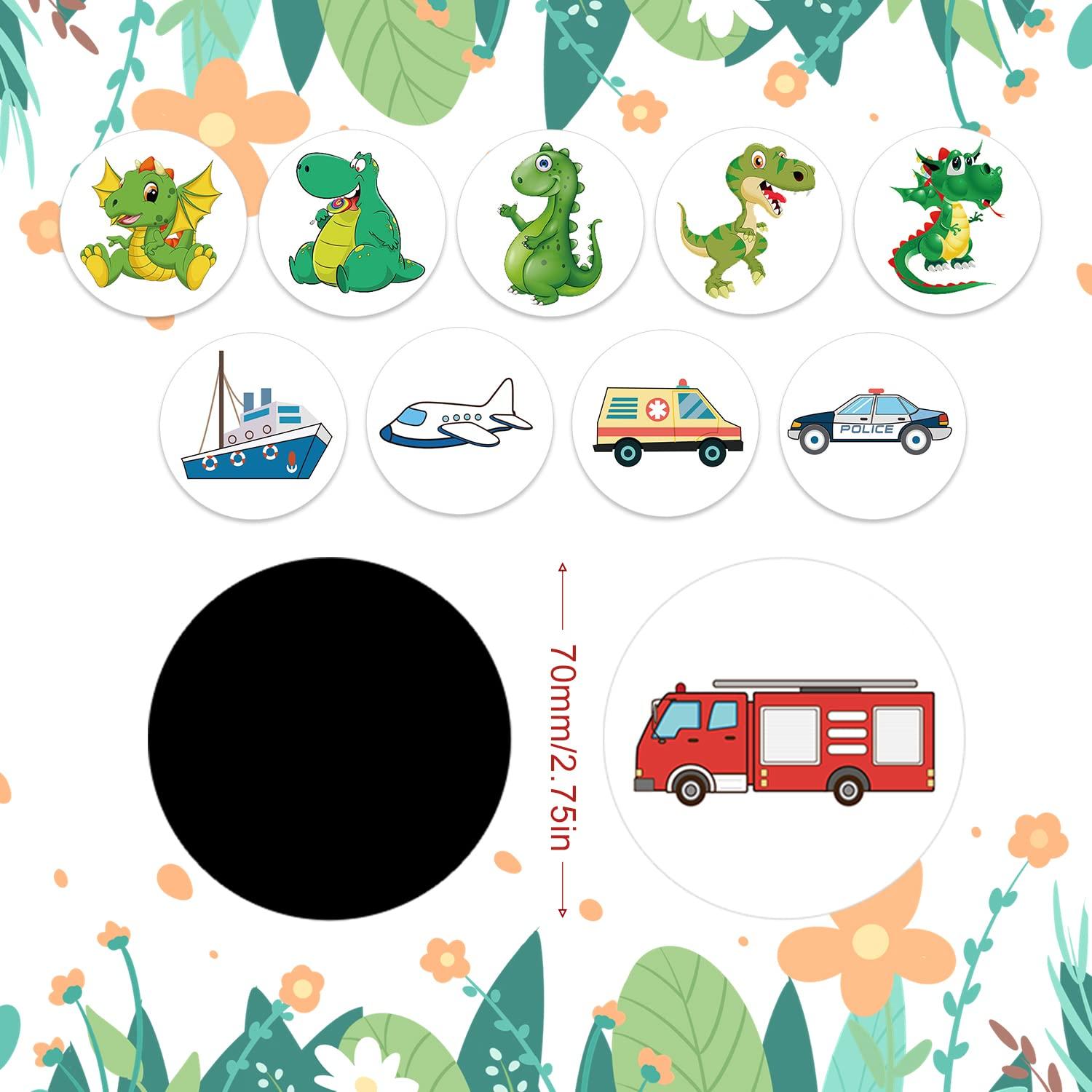 10pcs Reusable Color Changing Potty Training Stickers - Fun Boys and ...