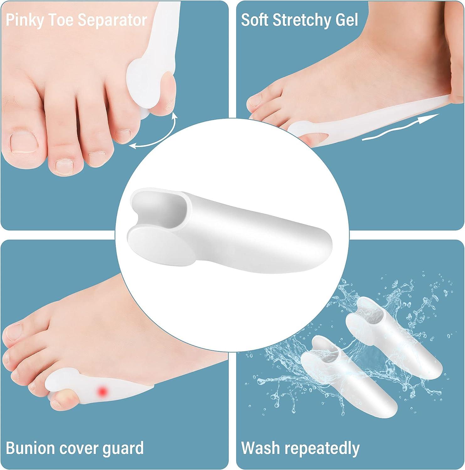 Pinky Toe Separator Gel Bunionette Protector - 6 PCS Tailors Bunion ...