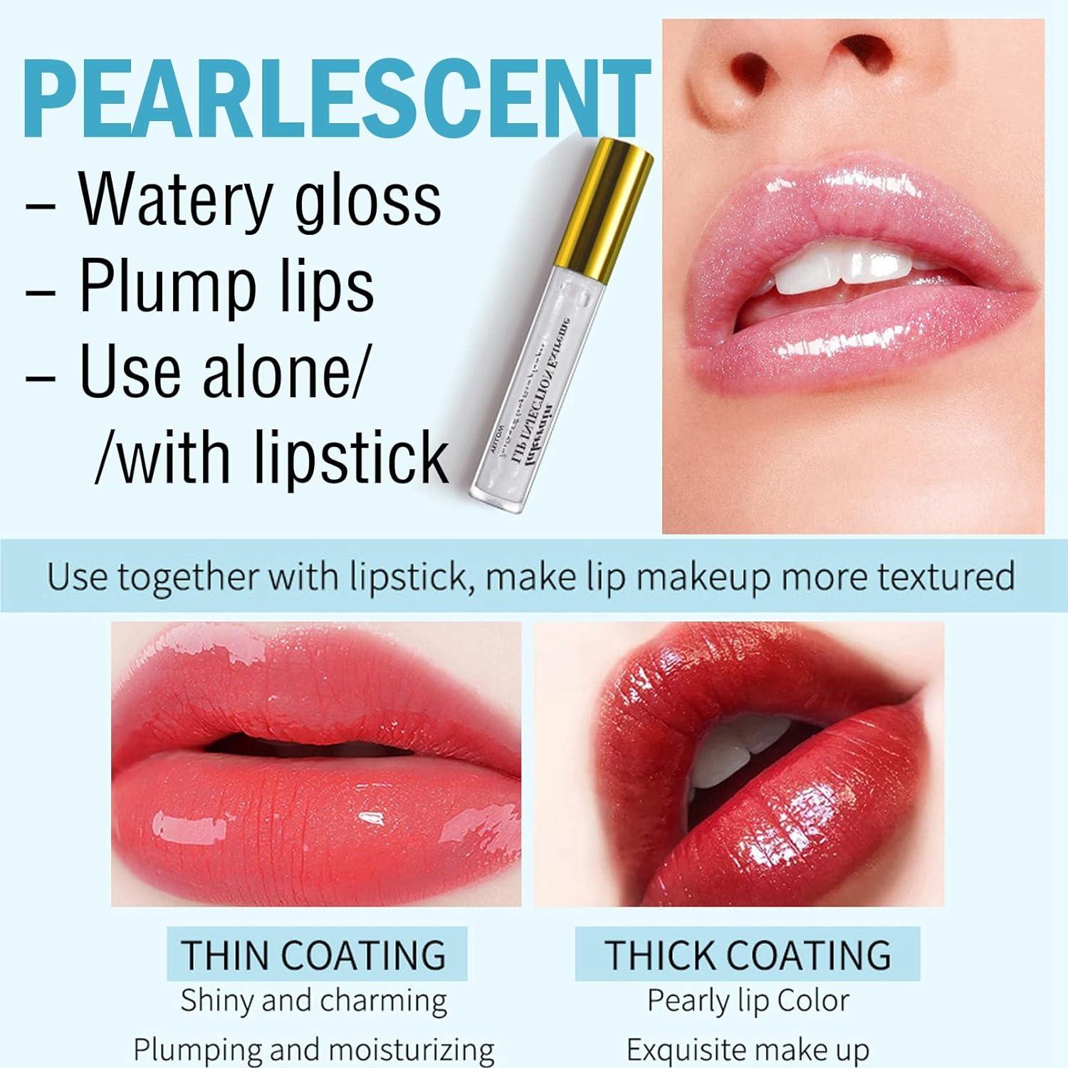Clear Lip Plumper Gloss with Glitter - Instantly Sexy Lips Plumping ...