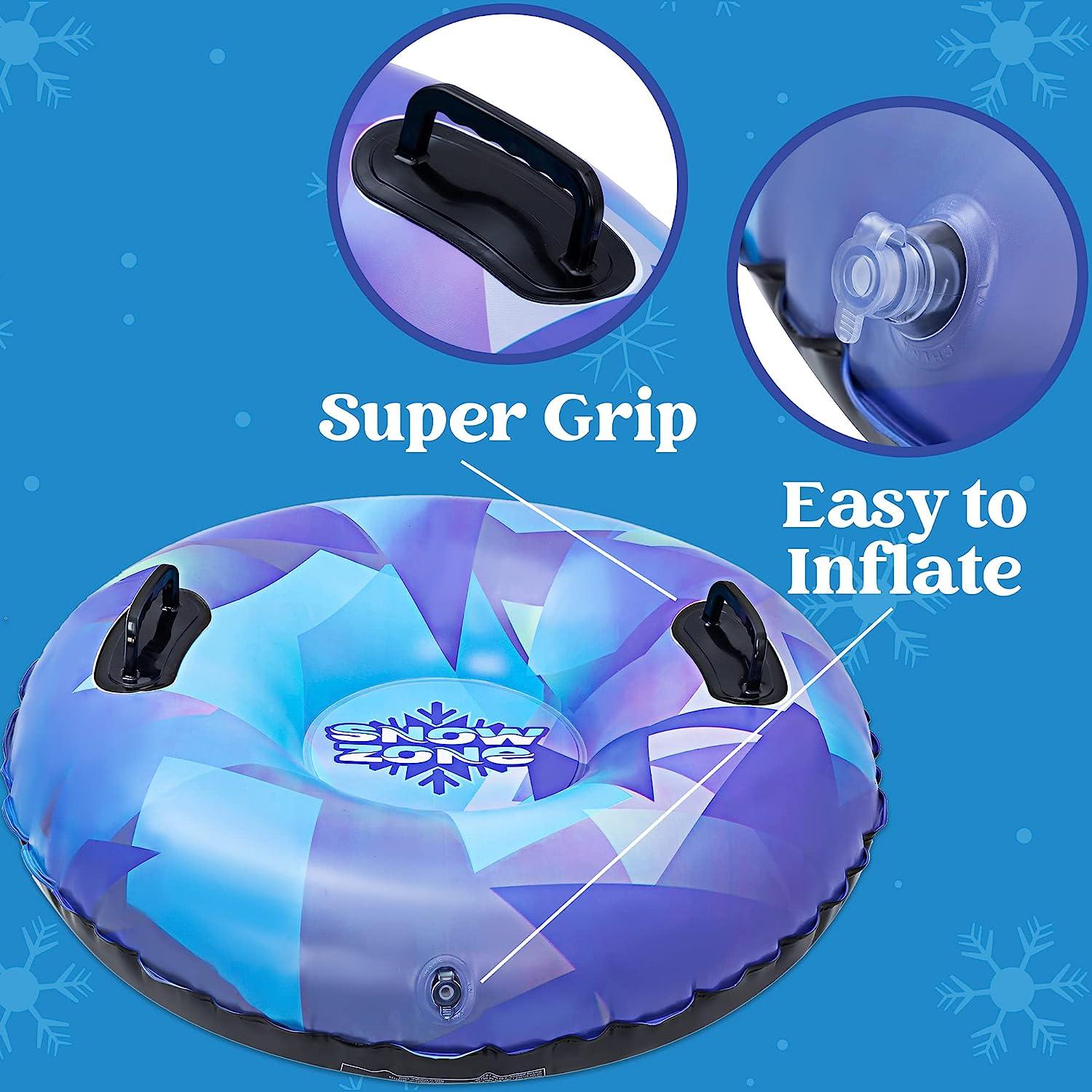 JOYIN Snow Tubes (2 Sets), 34 Inches Inflatable Snow Sled for Sledding ...
