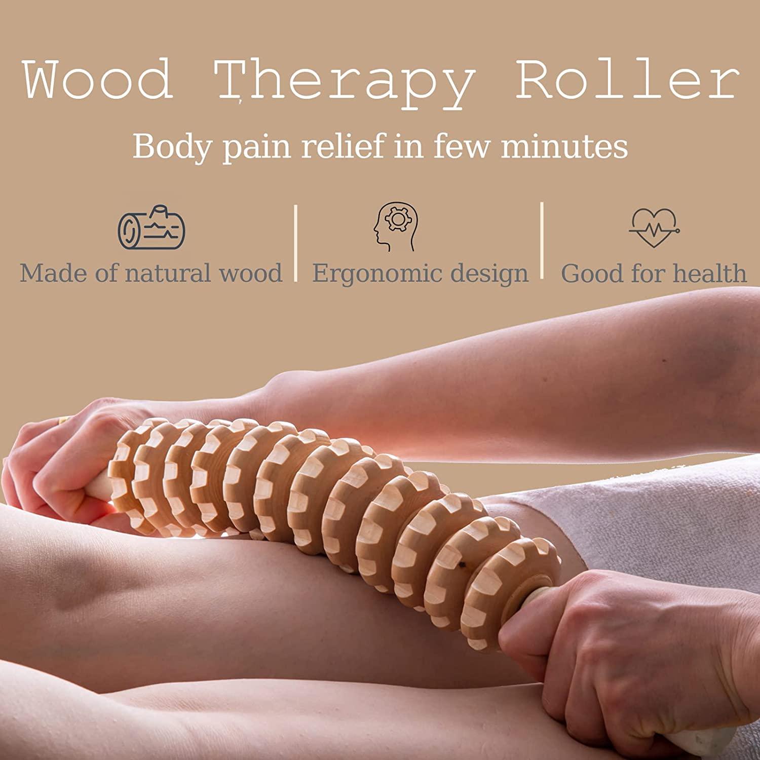 Wumimi Wood Therapy Roller Stick - Handheld Maderoterapia Colombiana ...