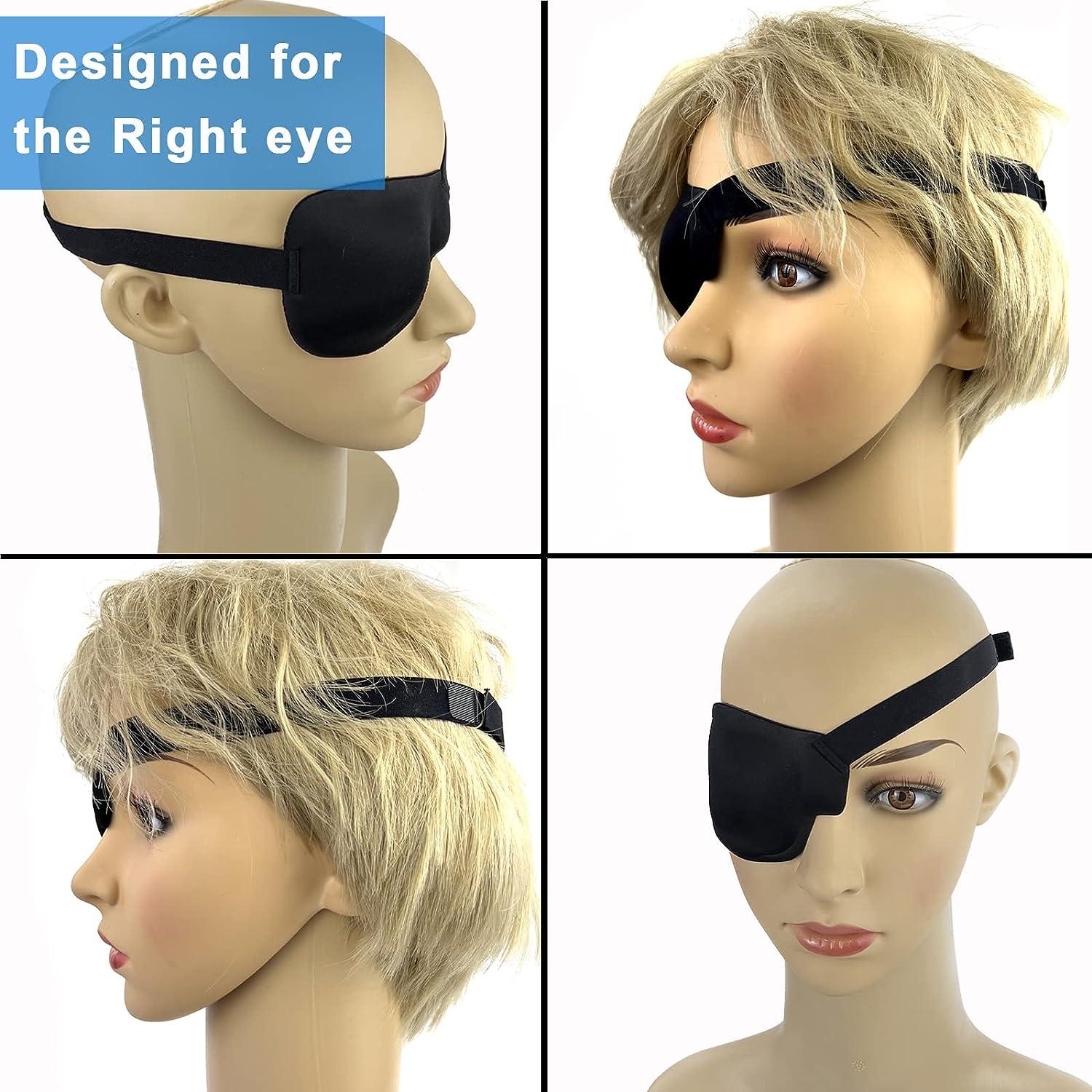 2 Pcs 3D Eye Patch Black Adjustable Medical Eyepatch for Lazy Eye ...